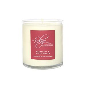 Isle of Skye Candle Company Raspberry and White Ginger Scottish Range Boxed Candle, White by Isle of Skye Candle Company