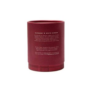 Isle of Skye Candle Company Raspberry and White Ginger Scottish Range Boxed Candle, White by Isle of Skye Candle Company