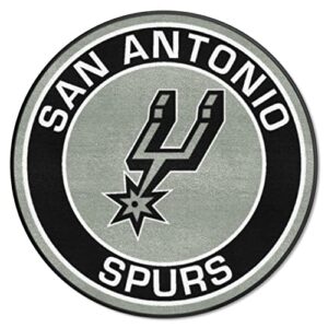 fanmats 18852 san antonio spurs roundel rug - 27in. diameter