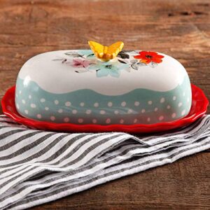 the pioneer woman -flea market- two piece floral butter dish