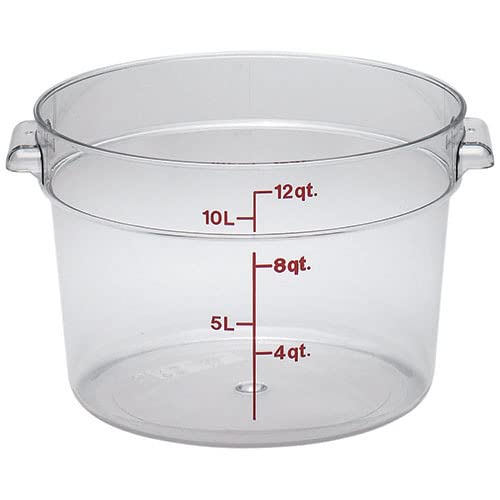 Cambro RFSCW12135 Round Storage Container, 12 Quart Capacity, Clear