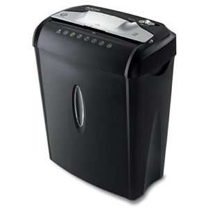 aurora au740xa 7-sheet crosscut paper / credit card shredder with basket, black