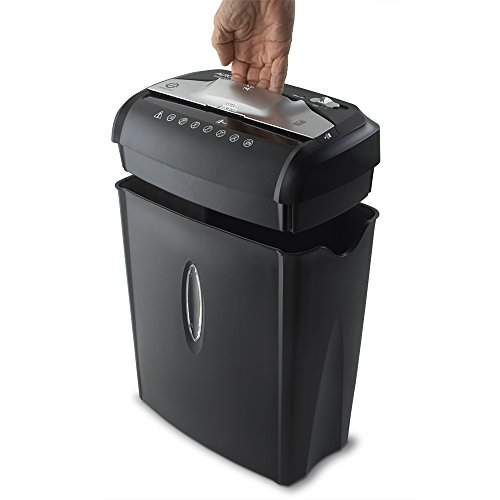 Aurora AU740XA 7-Sheet CrossCut Paper / Credit Card Shredder with Basket, Black