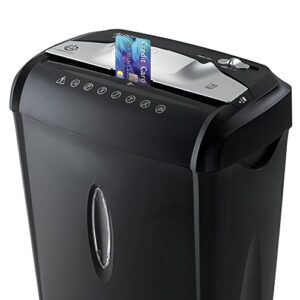 Aurora AU740XA 7-Sheet CrossCut Paper / Credit Card Shredder with Basket, Black