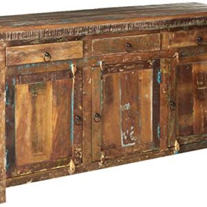 Coaster Furniture 3-Door Accent Cabinet Reclaimed Wood 950367