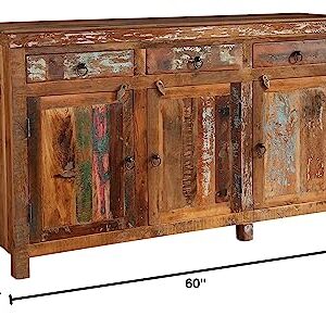 Coaster Furniture 3-Door Accent Cabinet Reclaimed Wood 950367