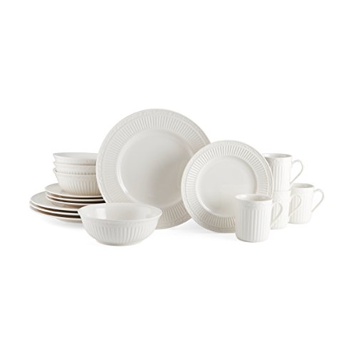 Mikasa Italian Countryside 16-Piece Dinnerware Set, Service for 4, Ivory