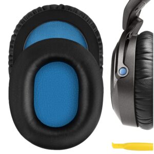 geekria quickfit replacement ear pads for sennheiser hd8 dj headphones ear cushions, headset earpads, ear cups cover repair parts (black)