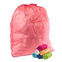 2 Pack Nylon Mesh Laundry Bag With Drawer String Home School Sports