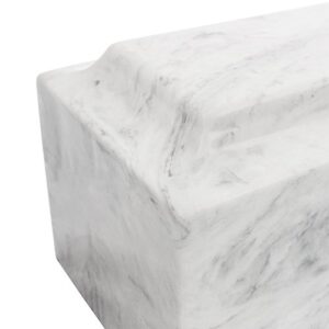 Carrera Classic Cultured Marble Cremation Urn for Ashes, Gray Urn, Grey, Adult Sized Cremation Urn for Human Ashes, Ground Burial, Home Memorial and Funeral Cremation Urn