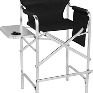 Trademark Innovations Director's Chair, Aluminum, Black