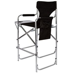 Trademark Innovations Director's Chair, Aluminum, Black