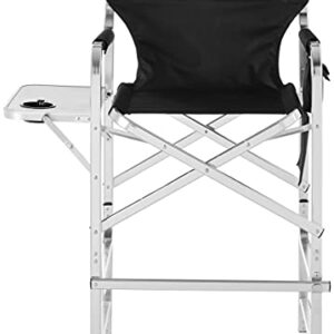 Trademark Innovations Director's Chair, Aluminum, Black