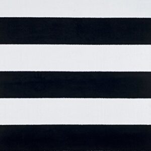 Lavish Home Breton Stripe Area Rug, 5' by 7'7", Black/White