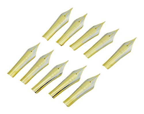 10 PCS Jinhao Spare Pen Nibs for Jinhao 450, 750, 159, Dragon Offspring and Double Dragon Fountain Pen