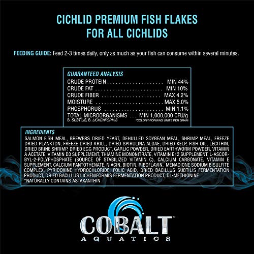 Cobalt Aquatics Cichlid Flakes 5 oz.,Natural,24002N