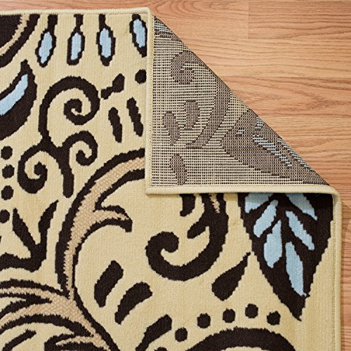 United Weavers Dallas Bandanna Area Rug - Blue, 8x11, Paisley Indoor Rug with Graphic Pattern, Jute Backing