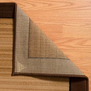 United Weavers Dallas Zoom Area Rug – Brown, 5x8, Contemporary Indoor Rug with Jute Backing, Geometric Pattern