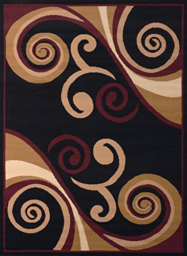 United Weavers of America, Dallas Collection, Area Rug, Indoor, Polypropylene, Jute Backing, Stain Resistant, Contemporary, Burgundy, ‎Paisley Pattern, 5'3" x 7'2"