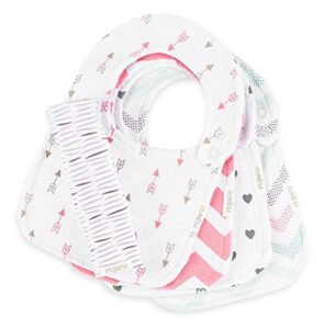 regaroo - all-around waterproof cotton-lined baby bibs, baby essentials for baby clothes protection, unisex baby stuff, baby products, bright and fancy (5-pack)