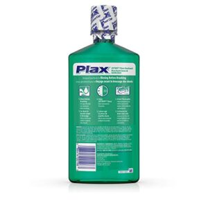 Plax Oral Rinse Mouthwash, Daily Mouth Rinse Designed Specifically for Rinsing Before Brushing, with a Refreshing Soft Mint Flavor, 24 fl. oz (Pack of 12)