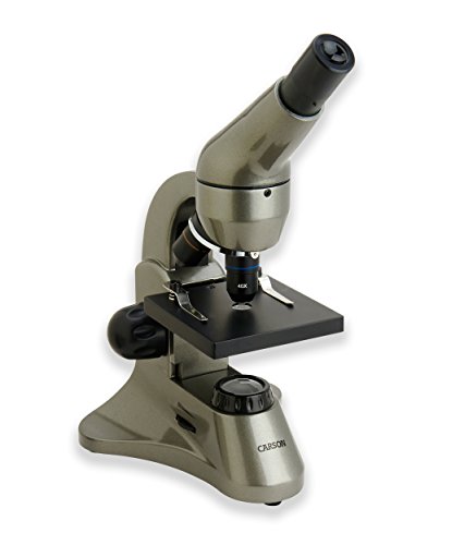 Carson Beginner 40x-400x Student Compound Microscope with Universal Smartphone Digiscoping Adapter (MS-040SP)