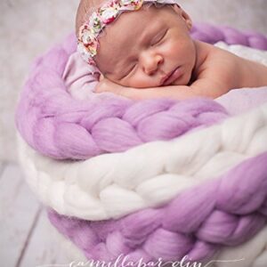 Eight-foot (2.4 meter) Long Merino Wool Braids for Newborn Photography