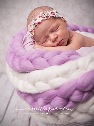 Eight-foot (2.4 meter) Long Merino Wool Braids for Newborn Photography