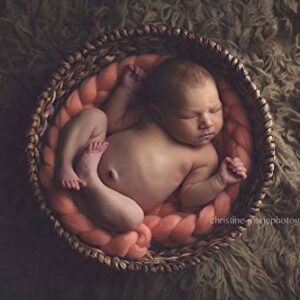 Eight-foot (2.4 meter) Long Merino Wool Braids for Newborn Photography