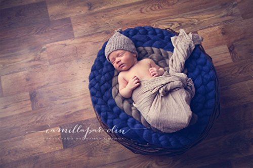 Eight-foot (2.4 meter) Long Merino Wool Braids for Newborn Photography