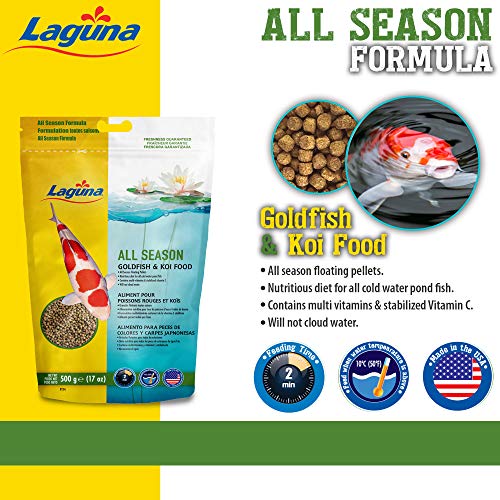 Laguna All Season Goldfish & Koi Floating Food, 17 oz