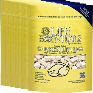 life essentials by cat-man-doo freeze dried chicken little's for dogs & cats -5 oz (6) pack