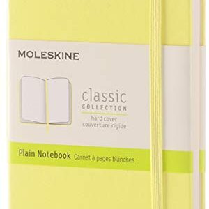 Moleskine Classic Notebook, Pocket, Plain, Citron Yellow, Hard Cover (8051272893670)