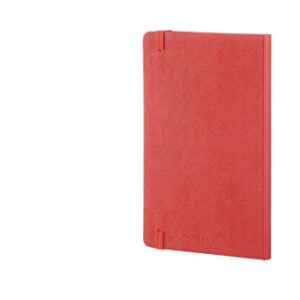 Moleskine Classic Notebook, Large, Plain, Coral Orange, Hard Cover (8051272893694)