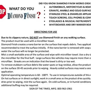 Diamond Finish 32oz Refill Multi Surface Nano Cleaner Polish Protector for Vehicles, Home, Boats; Removes Dead Bug-Residue, Tar, Bird Poop, Brake Dust, Tree Sap, Grease, Fingerprints - while it Shines