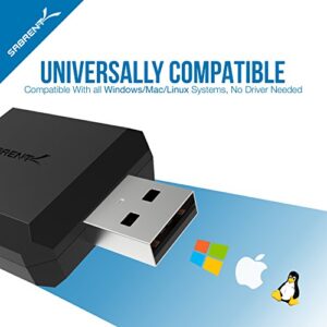 SABRENT USB to 2 x 3.5mm Stereo Jack Splitter Adapter for Speaker and Headphone Support Windows and Mac. Plug and Play No Drivers Needed. (AU-2X35)