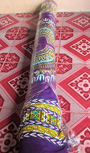 Full Funk Thin Bright African Dashiki Rayon Fabric Print 42inch x 3yard Bolt, Pattern A Violet