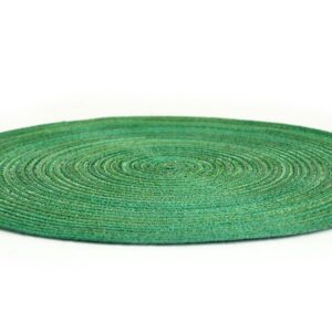 DII Tabletop Collection, Variegated Round Placemat, Round, 15" Diameter, Sparkle Green, 6 Piece