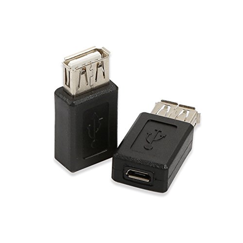 ELECTOP 2 Pack USB 2.0 A Female to USB Micro Female Adapter Converter