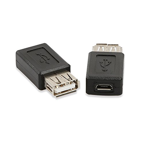 ELECTOP 2 Pack USB 2.0 A Female to USB Micro Female Adapter Converter