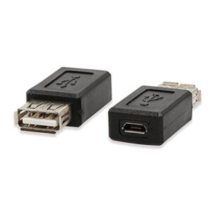 ELECTOP 2 Pack USB 2.0 A Female to USB Micro Female Adapter Converter