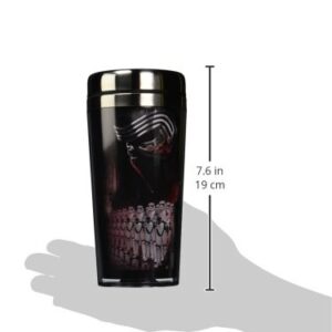 Silver Buffalo SE0387ST Disney Star Wars Ep7 Villain Group Poster Stainless Steel Travel Mug, 16 oz, Multicolor