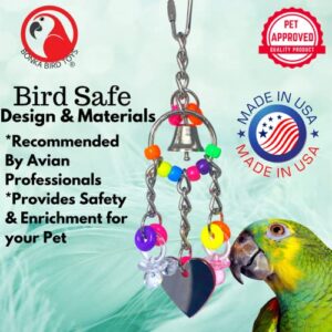 Bonka Bird Toys 1763 Heart Charm Bird Toy Parrot cage Toys Cages Cockatiel Parakeet parrotlet