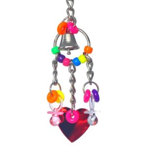 Bonka Bird Toys 1763 Heart Charm Bird Toy Parrot cage Toys Cages Cockatiel Parakeet parrotlet