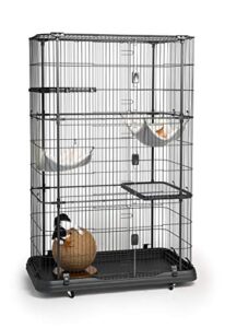 prevue pet products premium/deluxe cat home, black