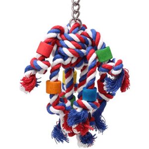 bonka bird toys 55094 rope jumble plucking preening bird toy for pet budgie parakeet lovebirds conures small or medium parrots cages