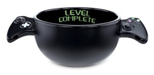 kovot “level complete” gamer bowl - 22oz ceramic soup cereal bowl gamer gift -black