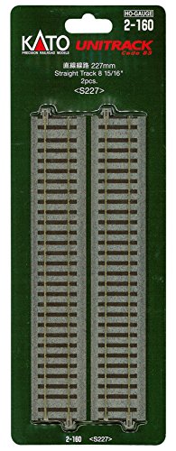 Unitrack Kato 2-160 HO 227mm 8.9375 in Straight 2pcs