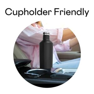 Corkcicle Canteen - Water Bottle and Thermos - Keeps Beverages Cold for Over 25, Hot for Over 12 Hours - Triple Insulated with Shatterproof Stainless Steel Construction - Matte Black - 25 oz.