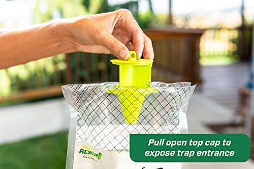 RESCUE! Big Bag Fly Trap – Disposable, Outdoor Use - 4 Traps